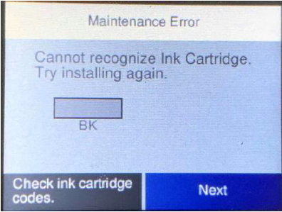 Interpret Error Messages of Epson Gen 8 Printers - Chipjet